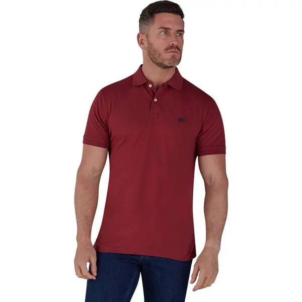 RAGING BULL 100% Cotton Polo Shirt - Claret