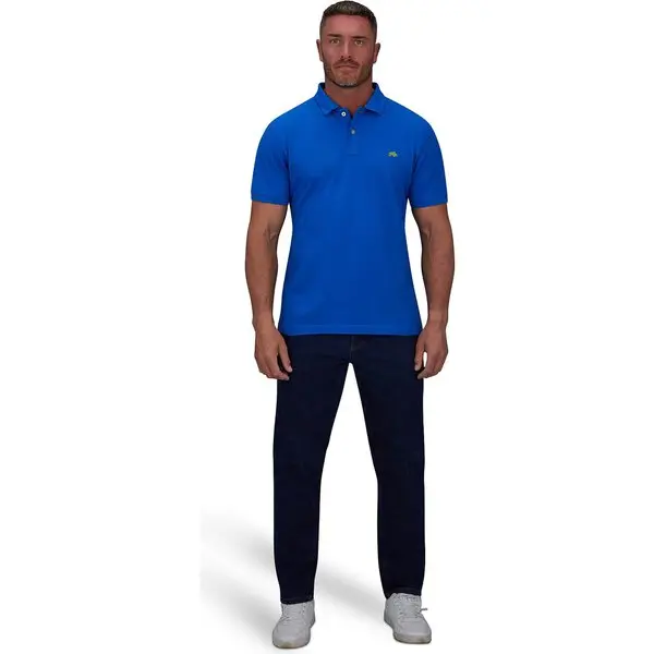 RAGING BULL 100% Cotton Polo Shirt - Cobalt Blue