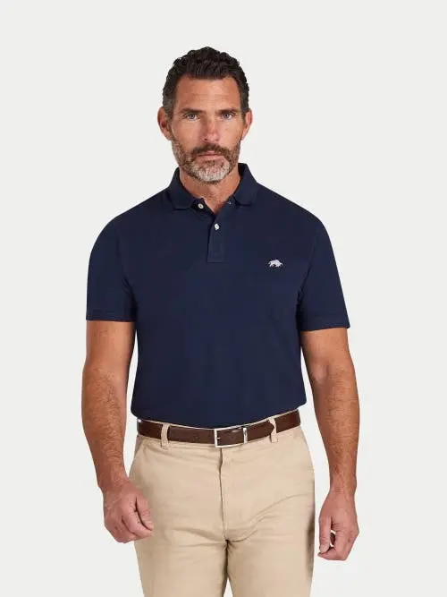 RAGING BULL 100% Cotton Polo Shirt - Navy