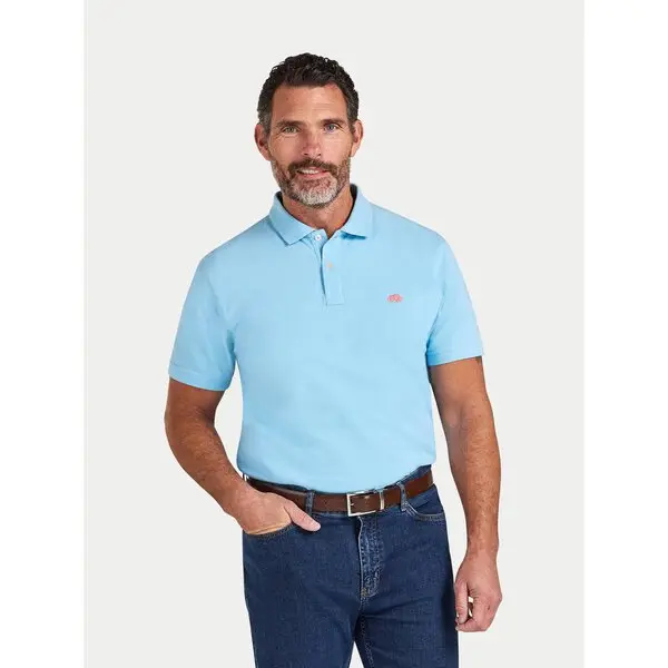 RAGING BULL 100% Cotton Polo Shirt - Sky Blue