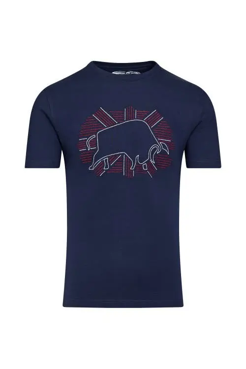RAGING BULL Outburst Union Jack Bull T-shirt - Navy