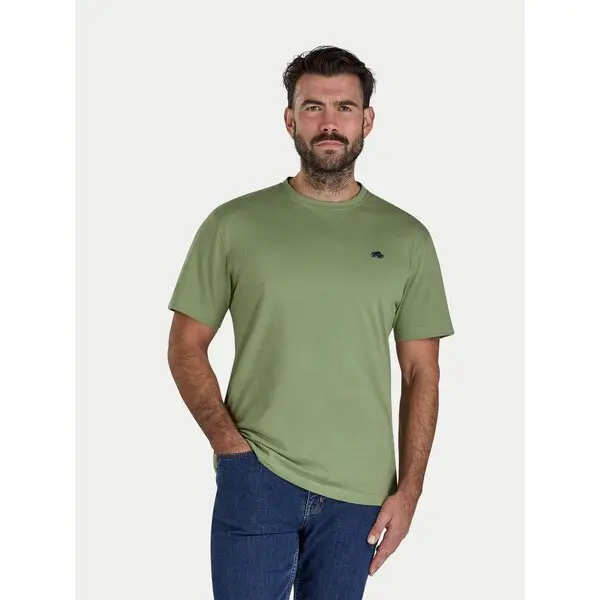 RAGING BULL Classic Crew Neck Logo T-shirt - Olive