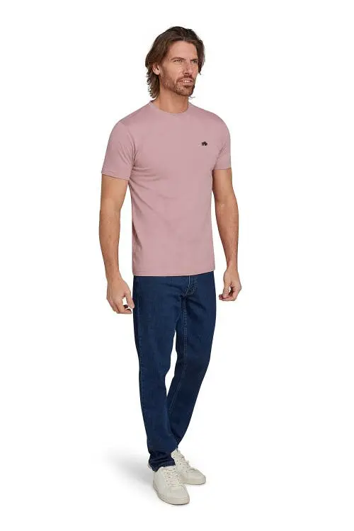 RAGING BULL Classic Crew Neck Logo T-shirt - Pink