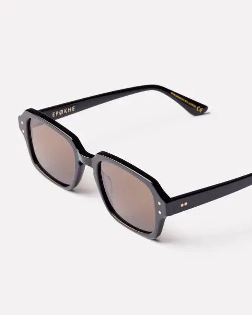 EPOKHE Wilson Square Frame Sunglasses - Black/brown