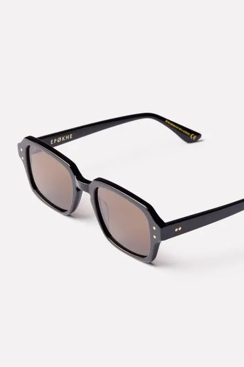 EPOKHE Wilson Square Frame Sunglasses - Black/brown