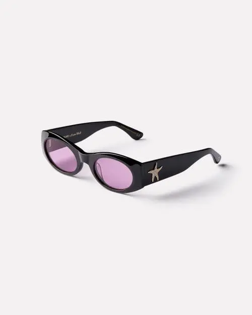 EPOKHE Suede Sunglasses - Black/pink