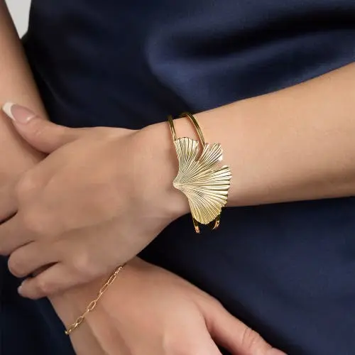 Bcbgmaxazria Ginkgo Leaf Cuff Bracelet