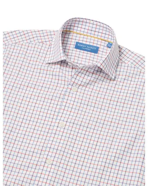 Robert Talbott Reynolds Ultra Light Weight Brushed Tattersall Shirt - Red Multi