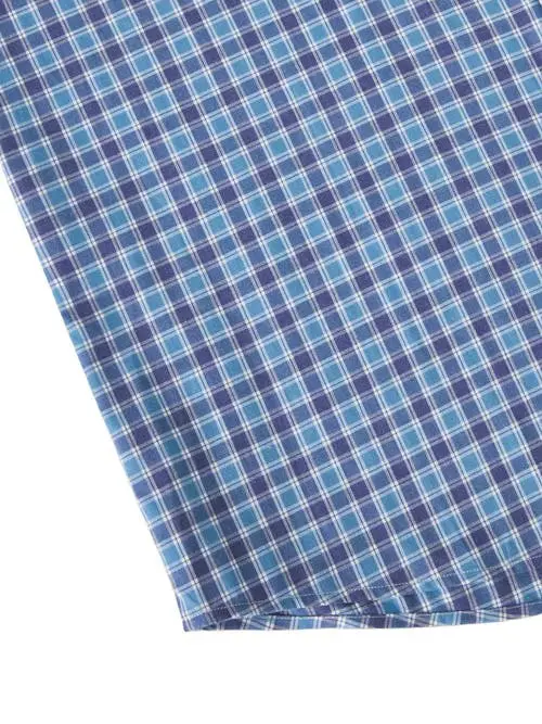 Robert Talbott Reynolds Ultra Light Weight Brushed Multi Check Shirt - Blue Multi