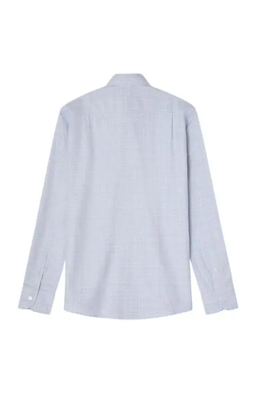 Robert Talbott Reynolds Ultra Light Weight Brushed Check Shirt - Blue
