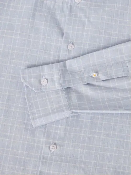Robert Talbott Reynolds Ultra Light Weight Brushed Check Shirt - Blue