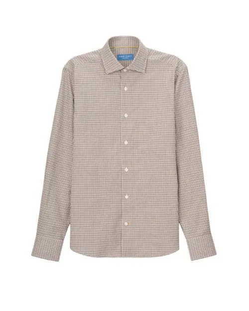 Robert Talbott Reynolds Ultra Light Weight Brushed Check Shirt - Brown Multi