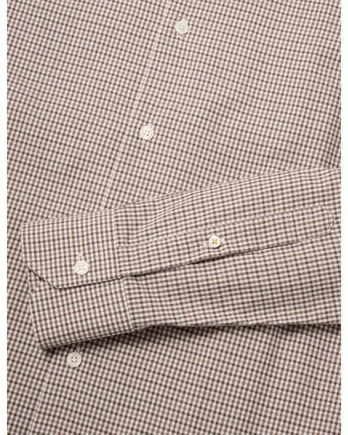 Robert Talbott Reynolds Ultra Light Weight Brushed Check Shirt - Brown Multi
