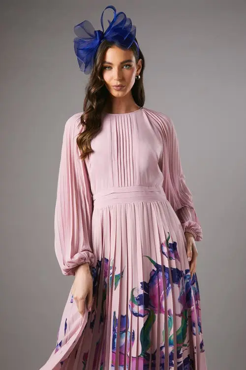 Coast Placement Print Pleat Dress