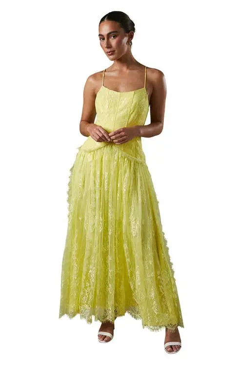 Coast Lace Cami Maxi Dress - Yellow