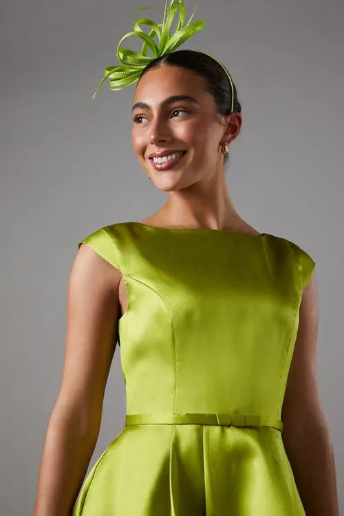 Coast High-low Twill Midi Dress With Open Back