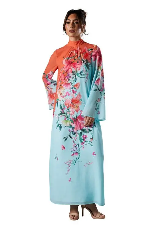 Coast Printed Tie Back Column Maxi Dress