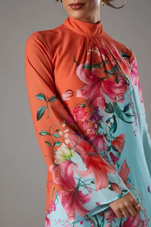 Coast Printed Tie Back Column Maxi Dress