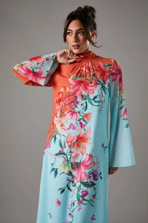 Coast Printed Tie Back Column Maxi Dress