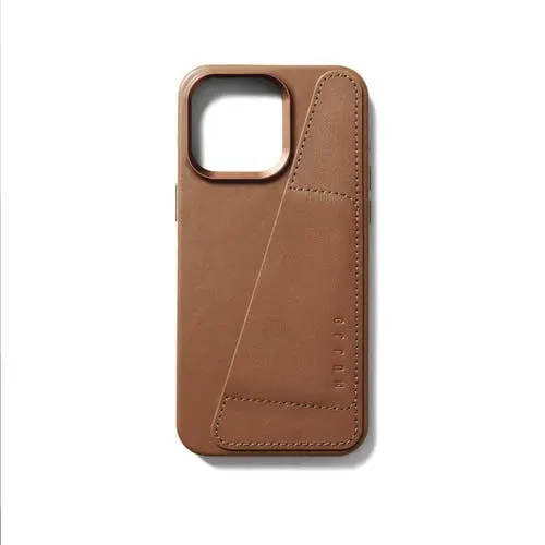 MUJJO Full Leather Wallet Case For - Dark Tan