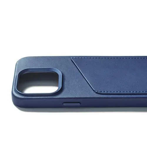 MUJJO Full Leather Wallet Case For - Monaco Blue