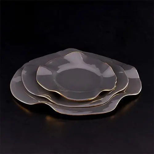 LUNARES Ruffled Graphite Plate
