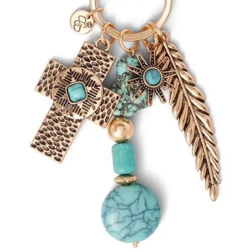 Jessica Simpson Bead Keychain With Charms