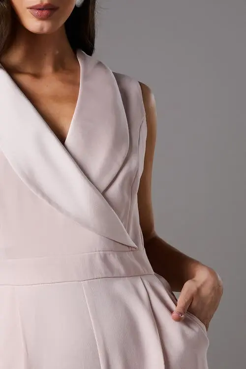 Coast Crepe V-neck Wrap Wide Leg Jumpsuit