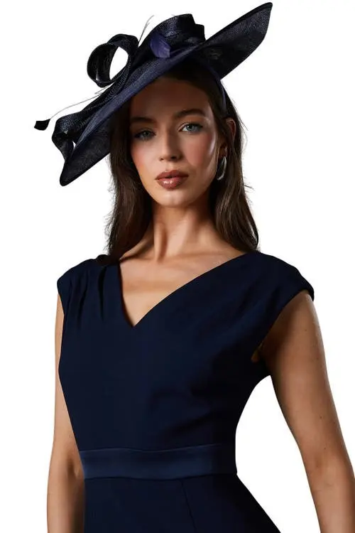 Coast Satin Back Crepe Peplum Dress