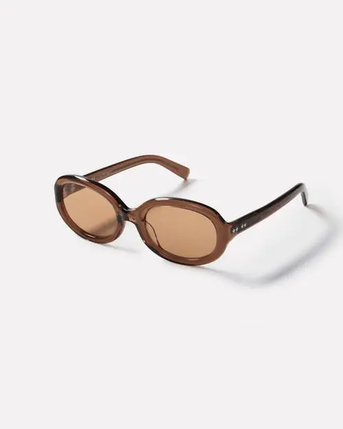 EPOKHE Superstar Oval Sunglasses - Brown