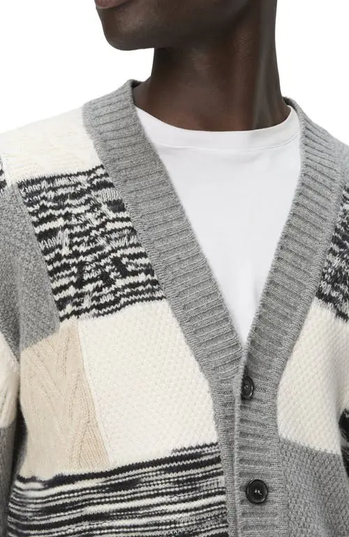 Missoni Flame And Zigzag Wool Cardigan - Beige & Grey