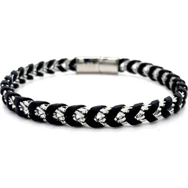 ANNA ZUCKERMAN Ollie Braid Cuff - Black/silver