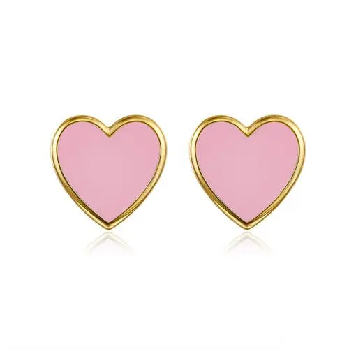ANNA ZUCKERMAN Petit Love Stud Earrings - Pink