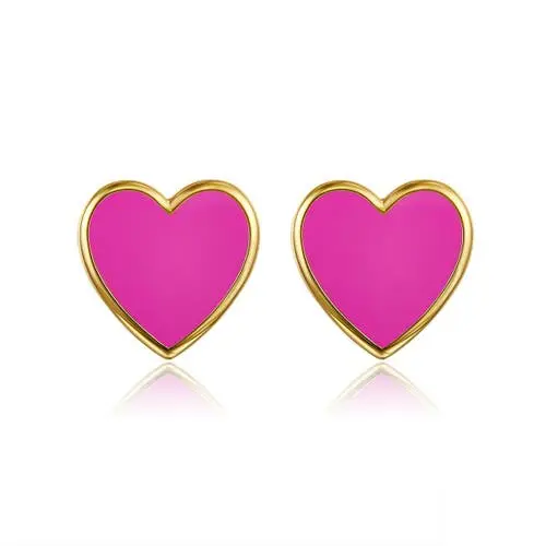 ANNA ZUCKERMAN Petit Love Stud Earrings - Rose
