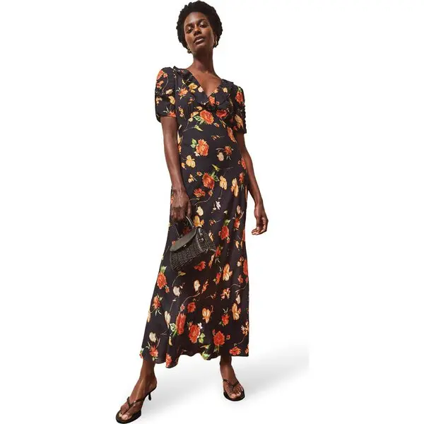 RO&ZO Floral Print Tie Back Dress