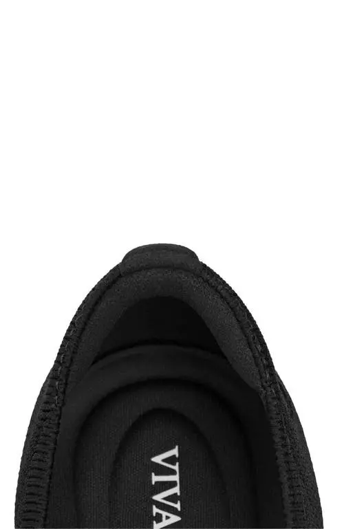 Vivaia Almond-toe Bow Flat - Black