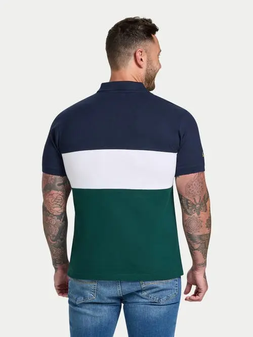RAGING BULL Short Sleeve Cut & Sew Panel Pique Polo