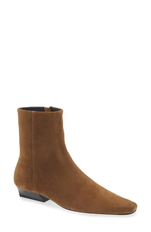 Staud Wally Flat Ankle Boot - Cigar