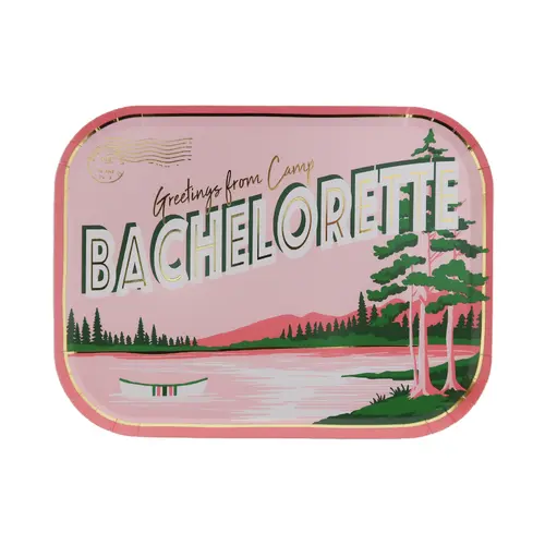 JOLLITY & CO Camp Bachelorette Postcard Dinner Plates - Assorted Pre-pack