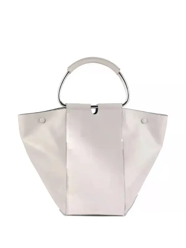 STÉE Leather Tote Bag With Circular Handle