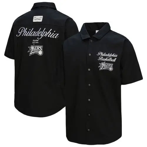 Mitchell & Ness Philadelphia 76ers Hardwood Classics Camp Shirt