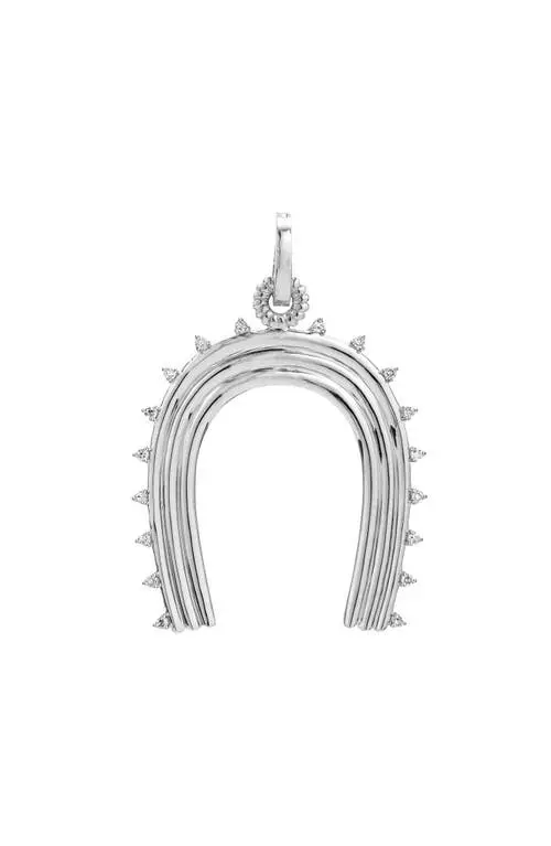 Adina Reyter Diamond Horseshoe Charm - Sterling Silver