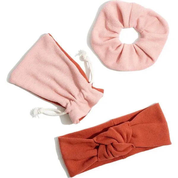 Madewell Waffle Knit Hair Accessories Set - Faraway Pink