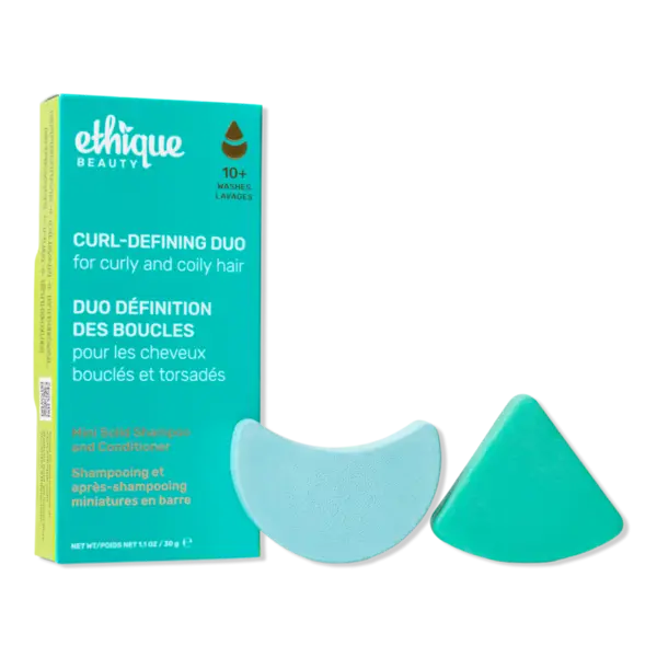 ETHIQUE BEAUTY Curl-defining Shampoo & Conditioner Mini Bar Set - One-color