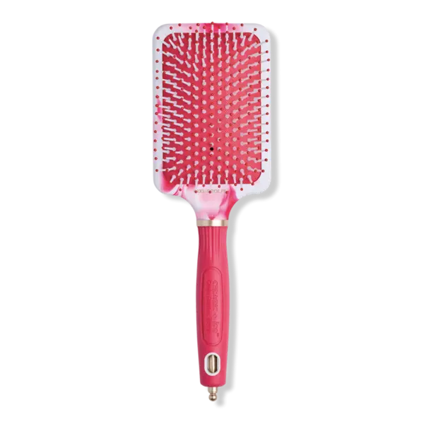 OLIVIA GARDEN Ceramic + Ion Pink Marble Anti-static Cushioned Paddle Brush - One-color