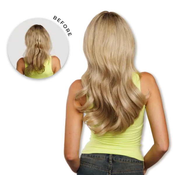 INH HAIR Xtra Inches 16" 5pc Clip-in Extensions - Sandy Blonde