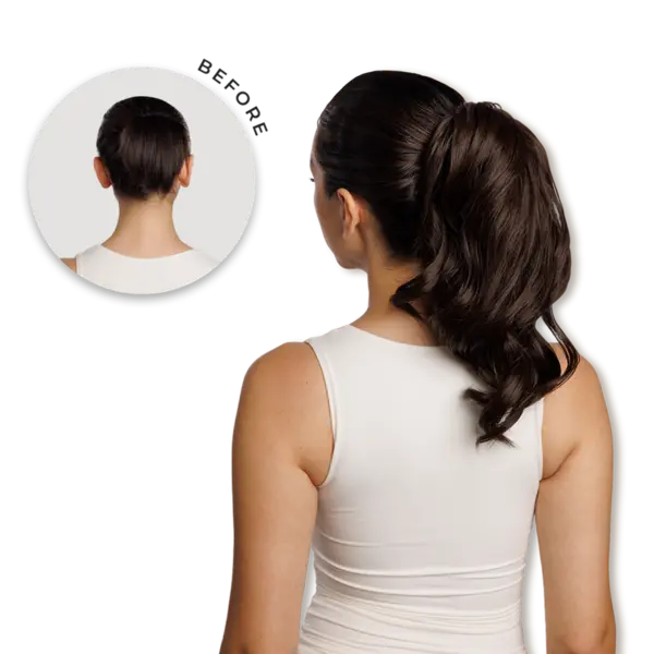 INH HAIR Emily 14 Ponytail Extension - Dark Brown