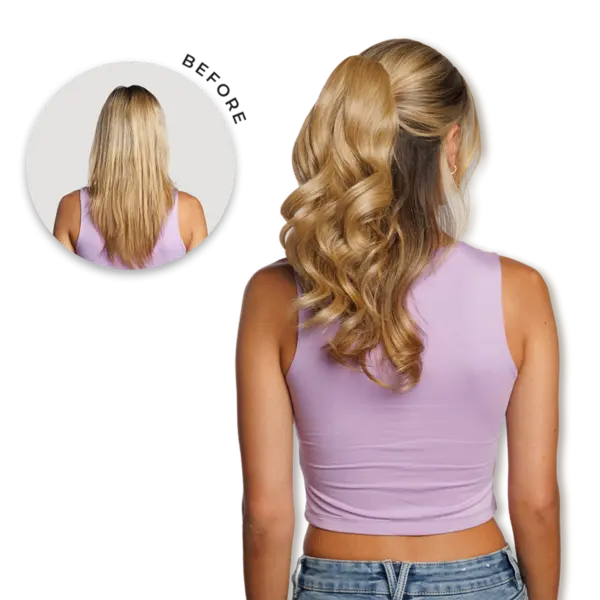 INH HAIR Emily 14" Clip In Ponytail Extension - Honey