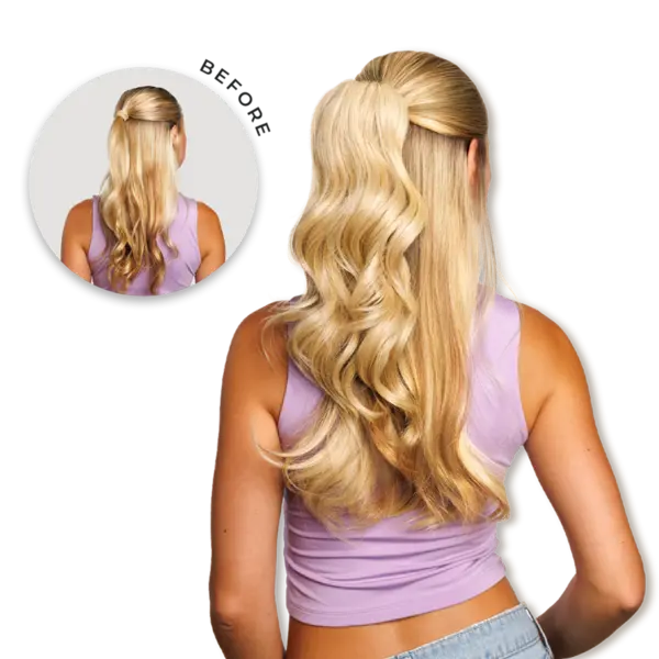 INH HAIR Inh Emily 14" Clip-in Ponytail Extension - Champagne