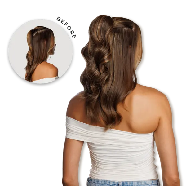 INH HAIR Inh Emily Clip Ponytail Extension - Mocha Melt
